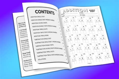 Addition And Subtraction Workbook Etsy