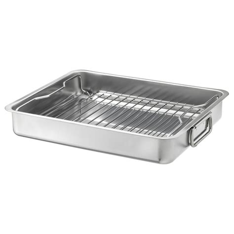 Koncis Roasting Pan With Grill Rack Stainless Steel 40x32 Cm 16x13