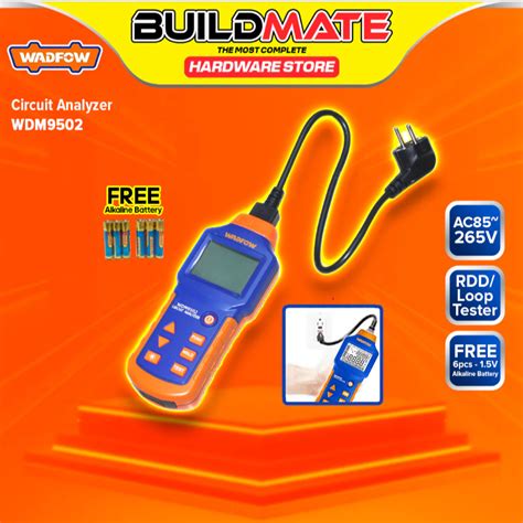 Buildmate Wadfow Rcd Loop Tester Detector Ac 85 265v With Lcd Display Ground Phase Check Wdm9502