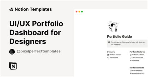 Ui Ux Portfolio Dashboard For Designers Template By Pixel Perfect