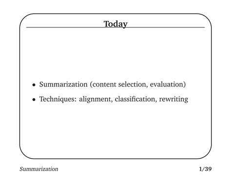 Solution Summarization Content Selection Evaluation And Techniques