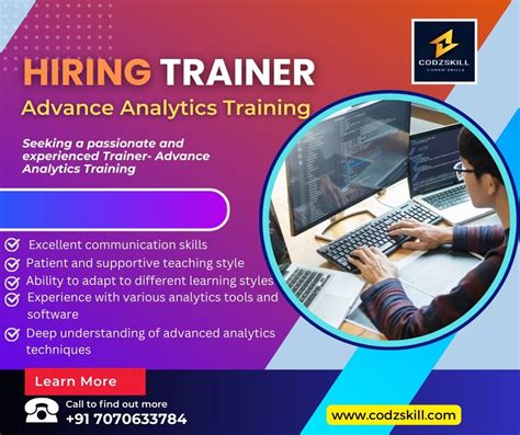 Codzskill On Linkedin Advanceanalyticstraining Trainer