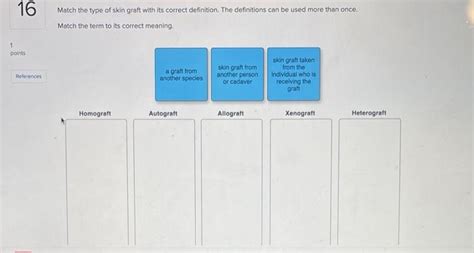 [solved] Match The Type Of Skin Graft With Its Correct Def