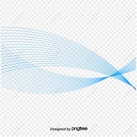藍色波線ライン飾り曲線飄々曲線 イラスト， ライン 波線 フリー素材 透過 Lovepik