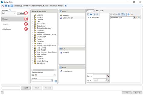 Template Tables Xlcubedwiki