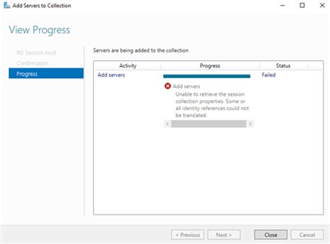 Issue With Adding Rd Session Host Server To Collection Error Event Id