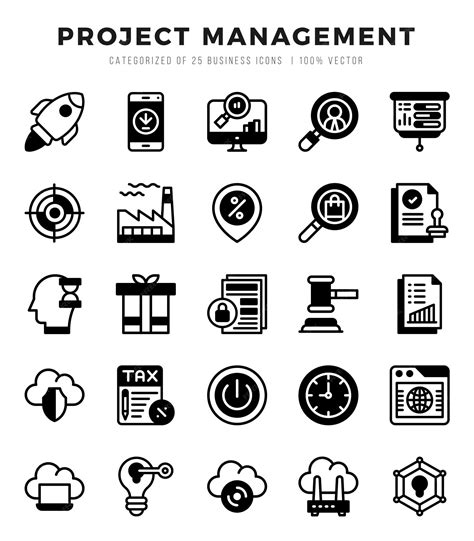 Premium Vector Project Management Icons Pack Lineal Filled Icons Set
