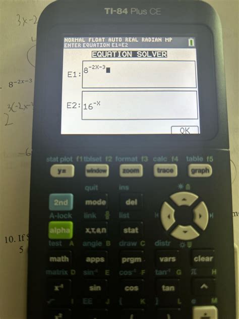 Ti 84 Plus Ce Cant Solve Basic Equation Help R Calculators