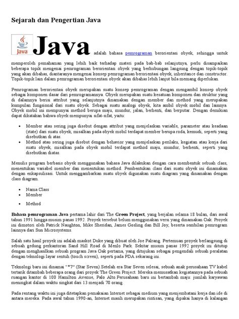 Sejarah Danpengertian Java Pdf Halaman Server Java Java Servlet