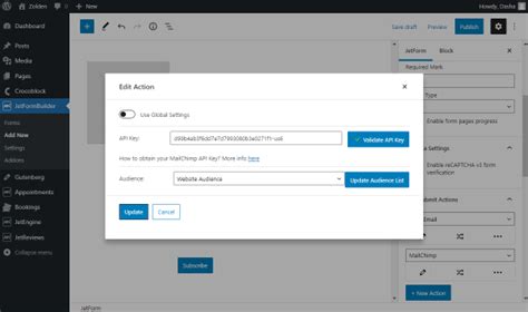 JetFormBuilder Plugin WordPress Subscribe Form Crocoblock