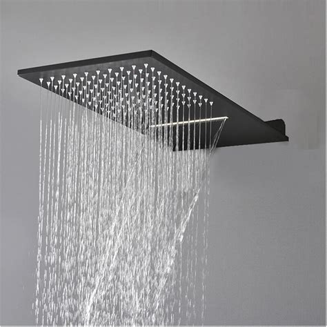 Rectangle Bathroom Stainless Steel Rain Shower Head Rainfall Bath Shower Chrome Top Sprayer