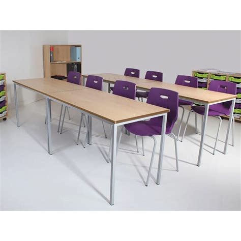 Advanced Furniture Fully Welded Frame Rectangular Classroom Table With Mdf Edge