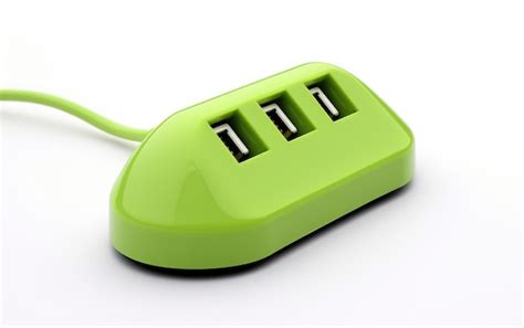 Premium Ai Image Plastic Usb Hub 3d On White Background