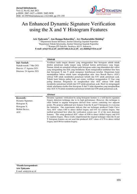 Pdf An Enhanced Dynamic Signature Verification Using The X And Y