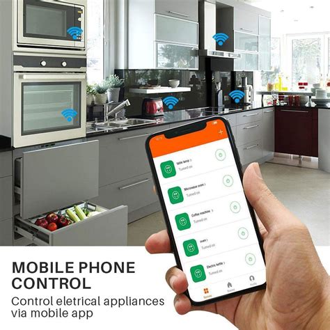 Умные розетки WiFi, 16А, вилка европейского стандарта, приложение Tuya ...