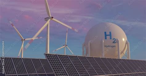 Production Of Renewable Energy Based On Hydrogen Hydrogen Gas Is Generated By Electricity