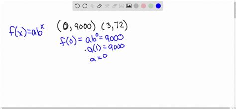 SOLVED Find A Formula For An Exponential Function Passing Through The Two Points