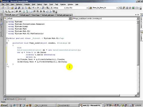 Thiet Ke Web Qlsv Aspnet Sql Bai 23 Soan Thao Phan 4 Youtube