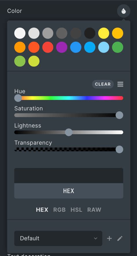Move Color Palette Selector To Top In Color Popup Brickslabs