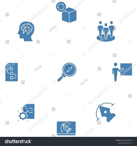Creative Process Icons Set Set Editable Stock Vector Royalty Free