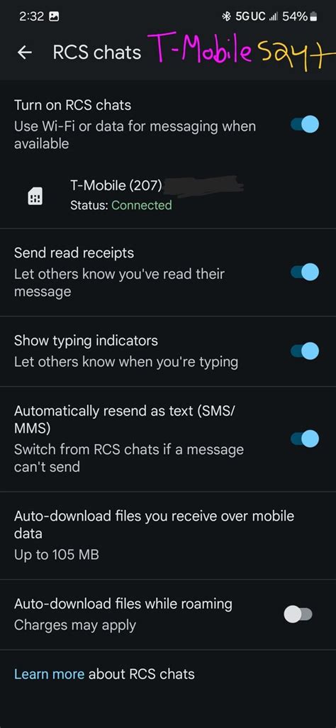 Can I Switch S23 Switched Over To Jibe Instead Of T Mobile For Rcs My