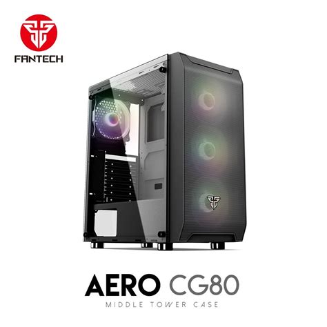 Fantech Cg 80 Aero Middle Tower Cpu Casing Large Size Black Edition Techinn Pokhara