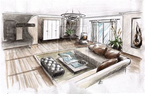 Rendered Perspective By Others Interior Architecture Drawing Interior Design Renderings