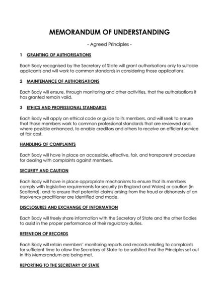 24 Memorandum Of Understanding Templates Format