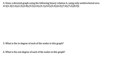 Draw A Directed Graph Using The Following Binary Chegg