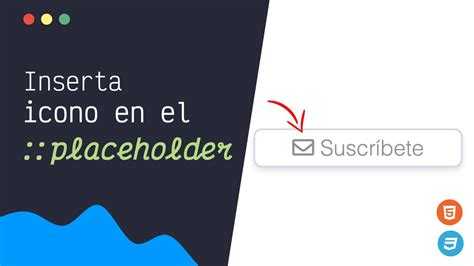 poner un icono en un placeholder input html youtube