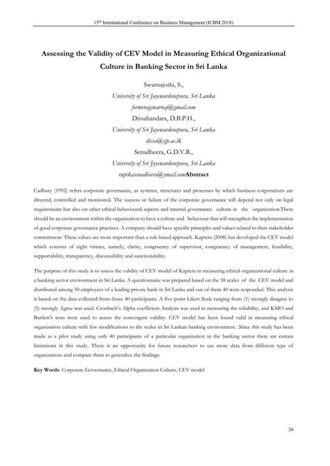 pdf assessing the validity of cev model in measuring ethical dokumen tips