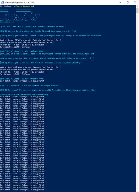 audix audits und security monitoring per powershell tool konfigurieren