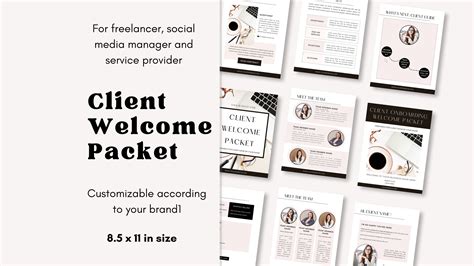 Editable Client Welcome Packet Template Onboarding Canva Template New