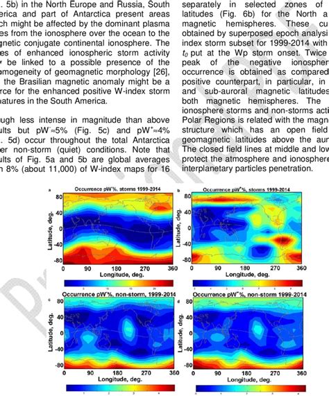Spatial Distribution A Pw For Storm Conditions B Pw For Storm