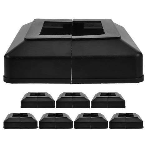Itselfer 8 Piece Plastic Deck Post Base Covers And Decorative Post