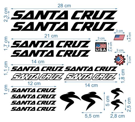 Santa Cruz Die Cut Decals Stickers Bicycle Autocollant Aufkleber
