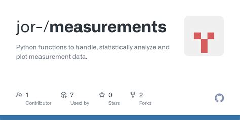 Github Jor Measurements Python Functions To Handle Statistically