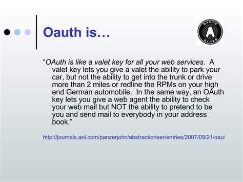 Openid And Oauth An Introduction Ppt