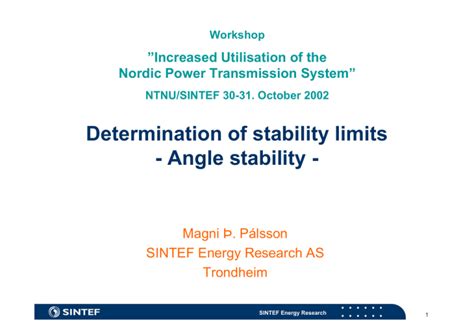 Determination Of Stability Limits