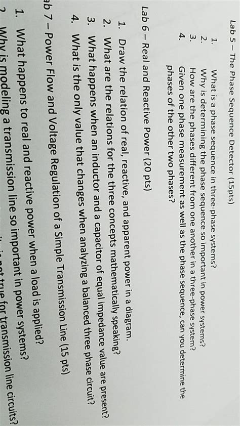 Solved Lab 5 The Phase Sequence Detector 15pts 1 2 3
