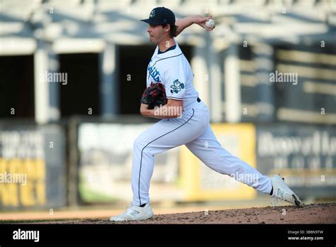 Asheville Tourists Pitcher Matthew Linskey 40 Delivers A Pitch During