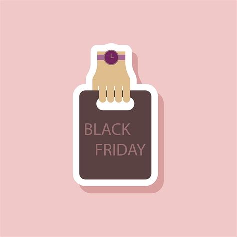 손에 검은 벡터 패션 패치 판매 스티커 패키지 Eps Ai Uidownload