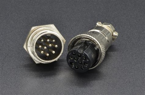 10 Pin Chassis Connector Panel Mount M F BC Robotics