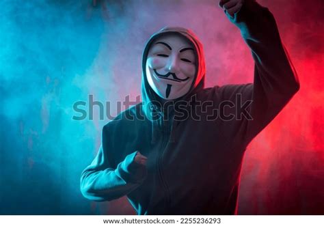 Hacker Anonymous Mask Symbol Fight Background Stock Photo 2255236293 Shutterstock