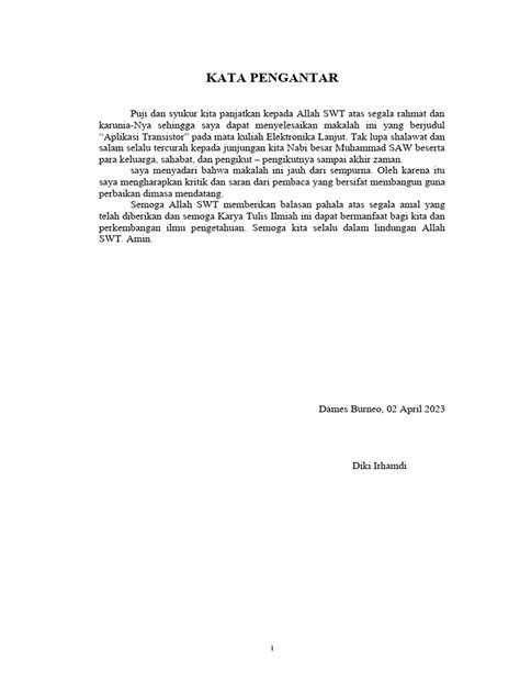 Makalah Aplikasi Transistor Pdf Sains And Matematika