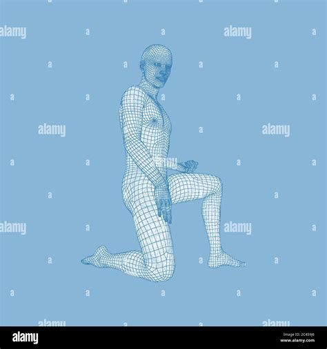 3d Model Of Man Polygonal Design Vector Illustration 3d Polygonal