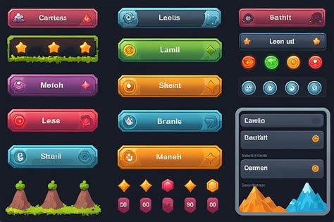 Game Levels Ui Kits Premium Ai Generated Image
