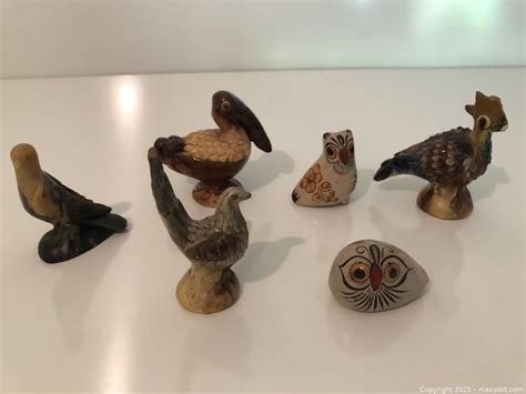 Six Ceramic And Marble Animal Figurines Maxsold