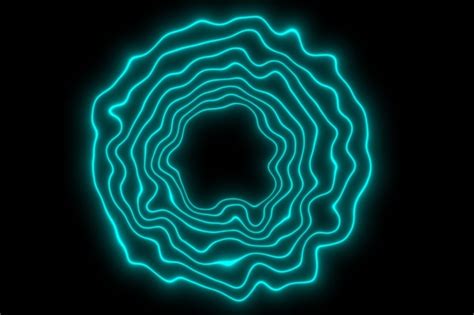Premium Photo Abstract Neon Hexagonal Lines Forming A Tunnel On A Black Background
