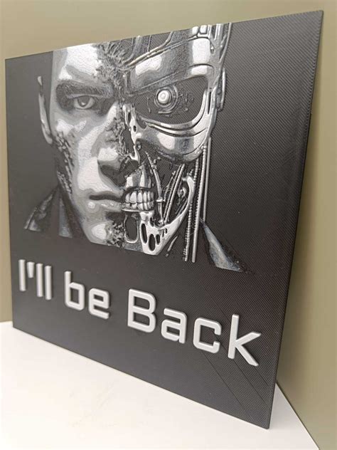 3mf File Wall Art Terminator Ill Be Back 🎨 ・3d Printable Model To